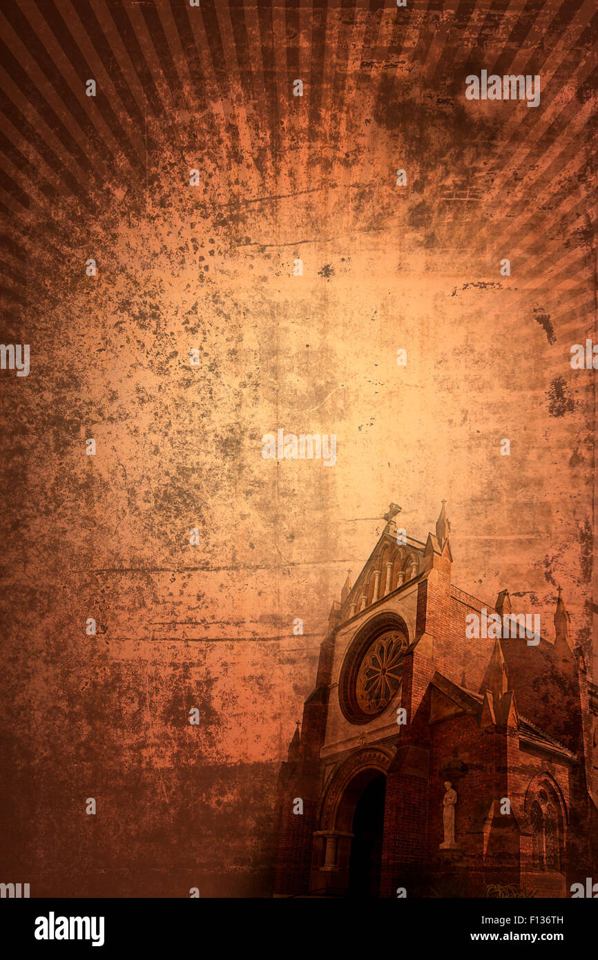 Christian churches vintage background with copy space Stock Photo - Alamy