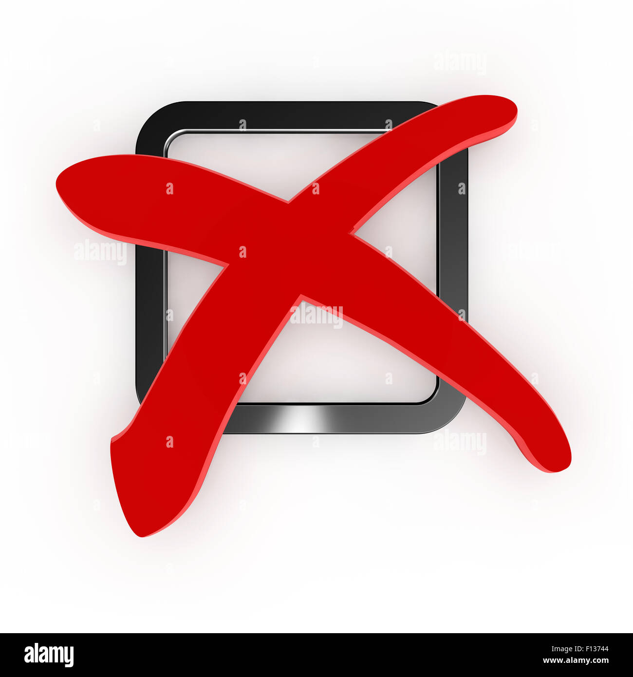 Red x mark, isolated on white background Stock Photo - Alamy