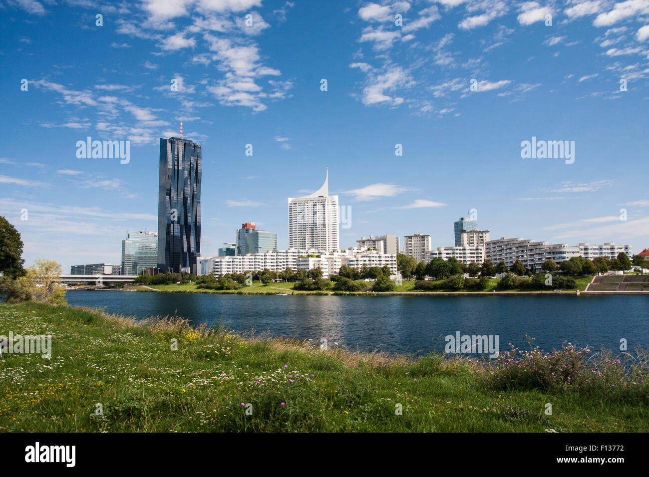 Danube City Vienna Stock Photo - Alamy