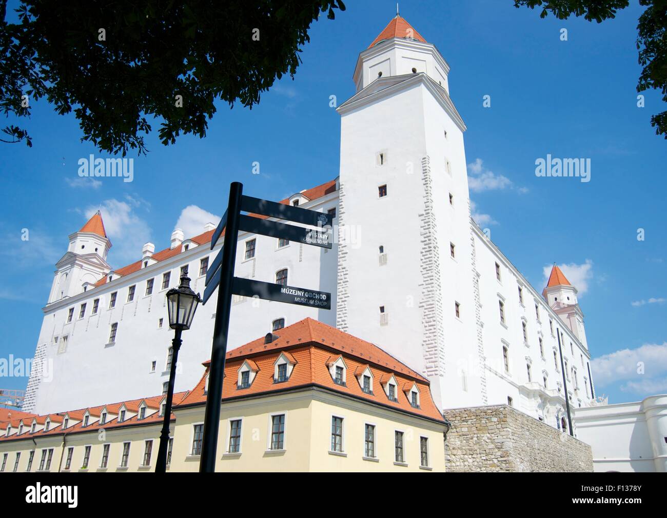 Bratislava Castle tower white monument landmark Stock Photo - Alamy