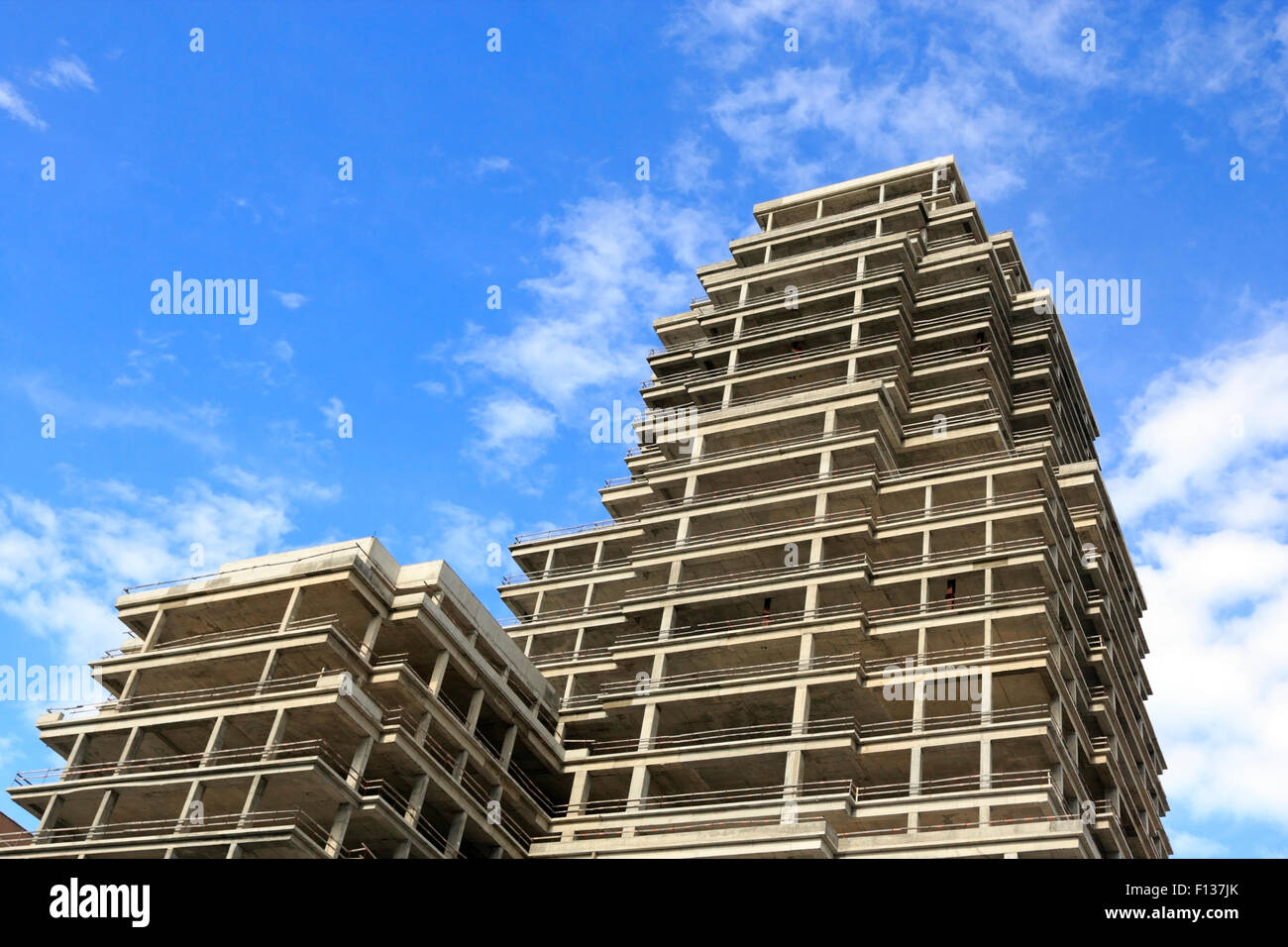 Incomplete apartment building during the financial crisis Stock Photo ...