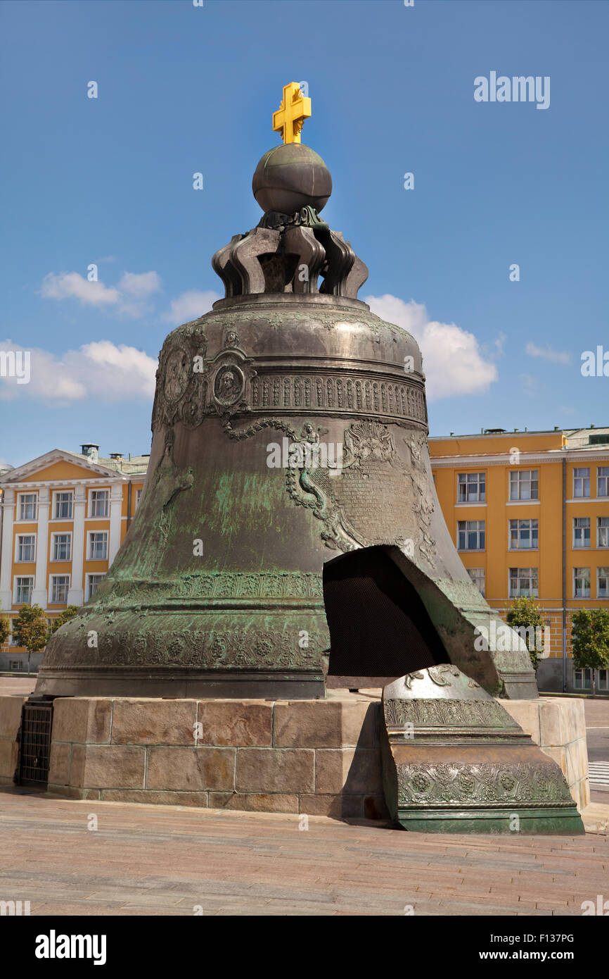 The Tsar Bell is the largest in the world in Moscow Kremlin, Russia ...