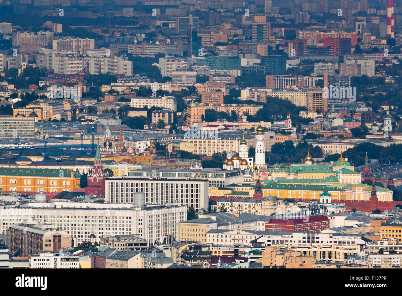 Aerial view of Moscow downtown and Kremlin, Russia Stock Photo - Alamy