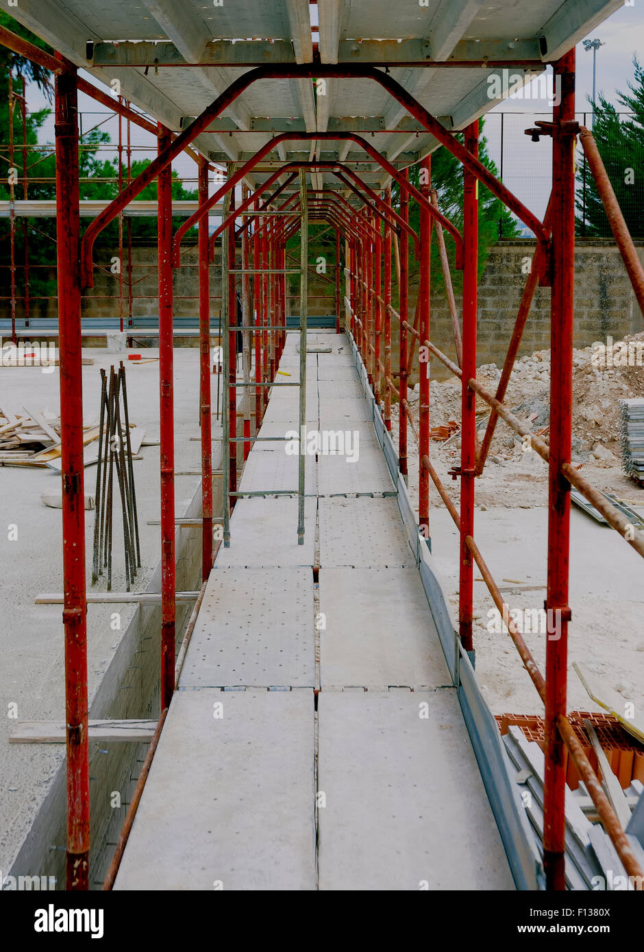 scaffolds manufactured for the construction of a new building Stock ...