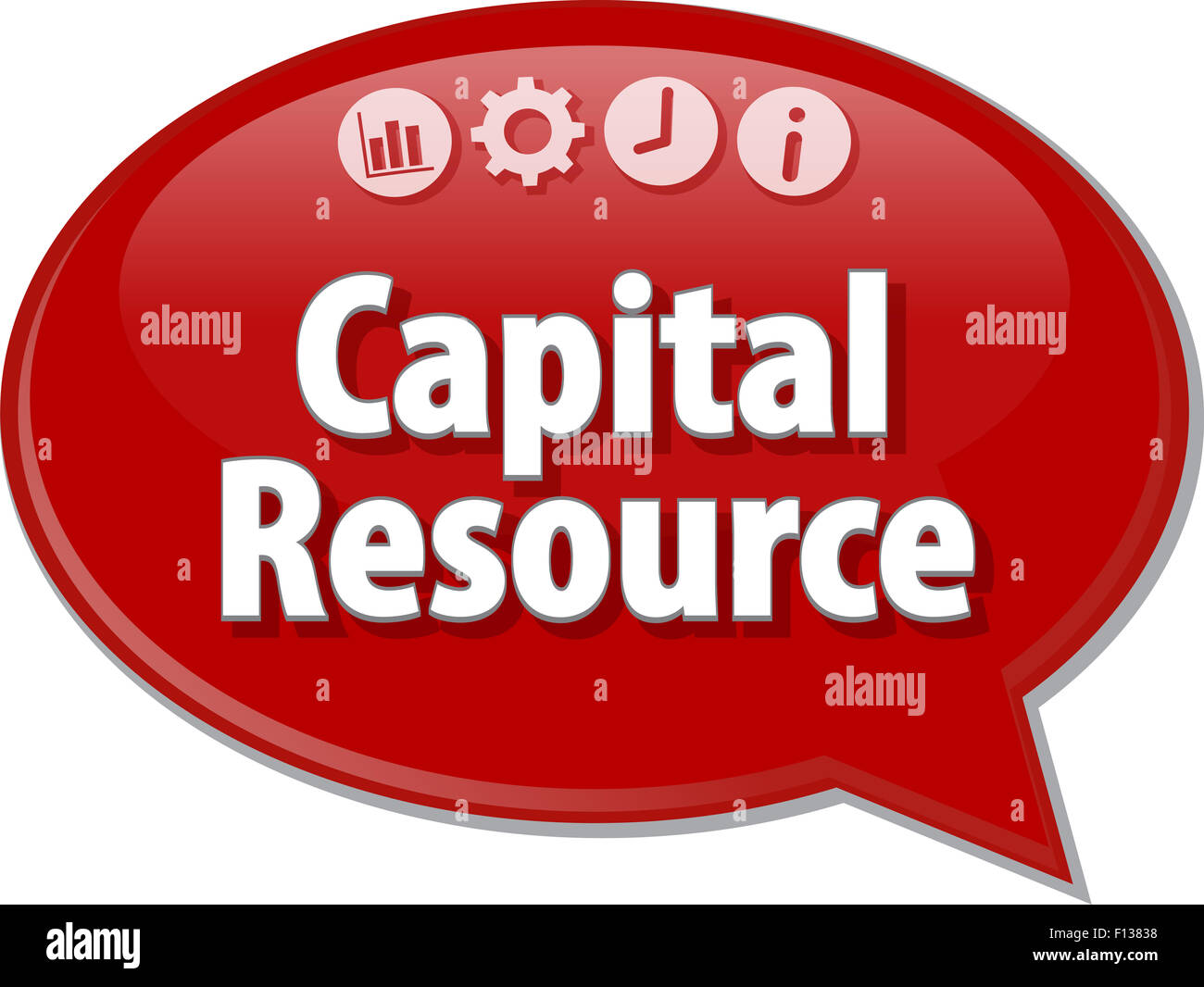 Speech bubble dialog illustration of business term saying Capital ...