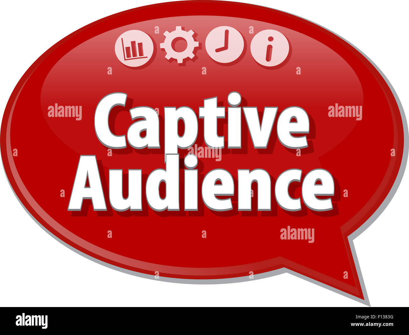 Speech bubble dialog illustration of business term saying Captive ...
