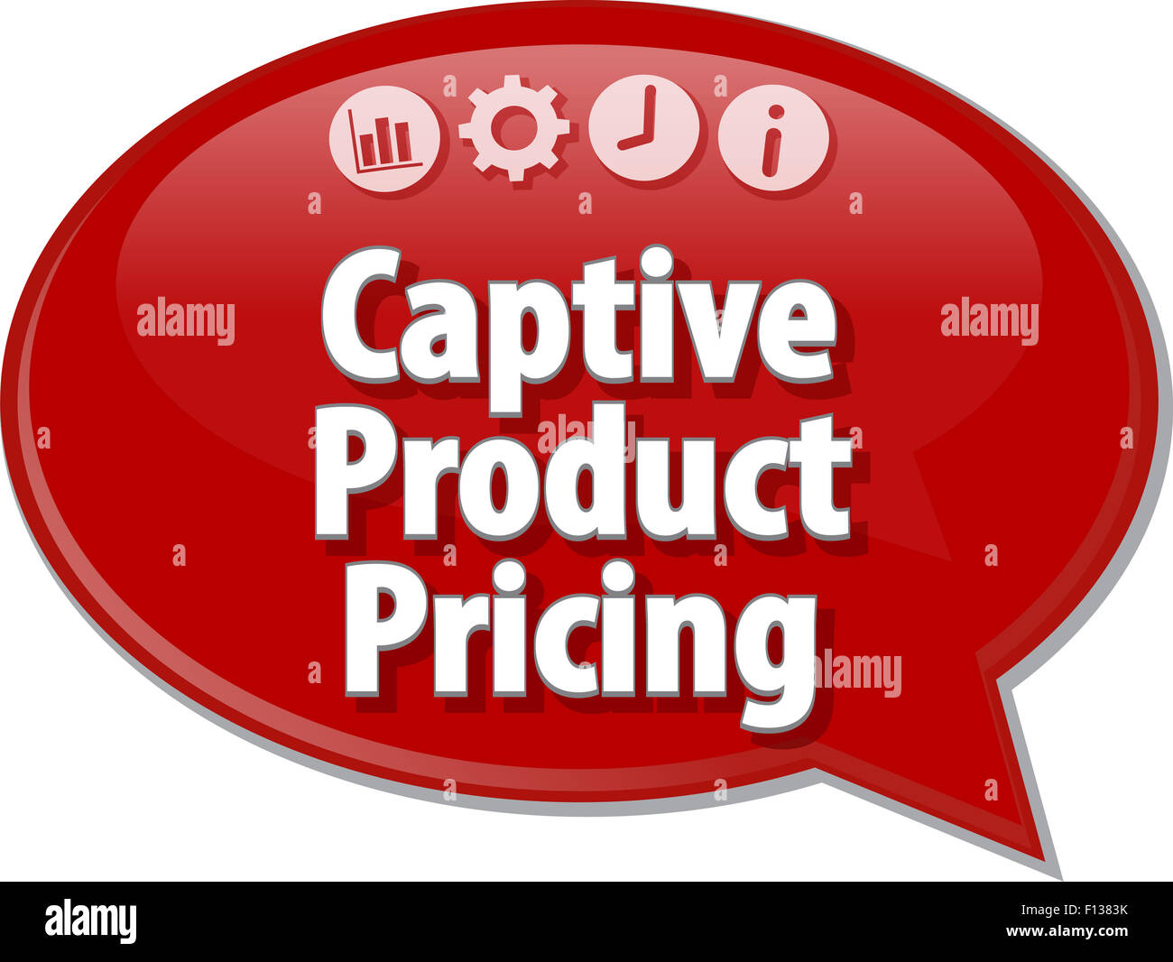 Speech bubble dialog illustration of business term saying Captive ...