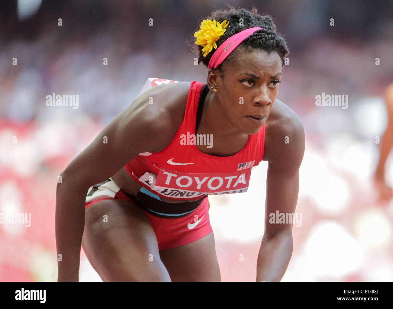Beijing, China. 26th Aug, 2015. Alysia Johnson Montano of USA looks on ...