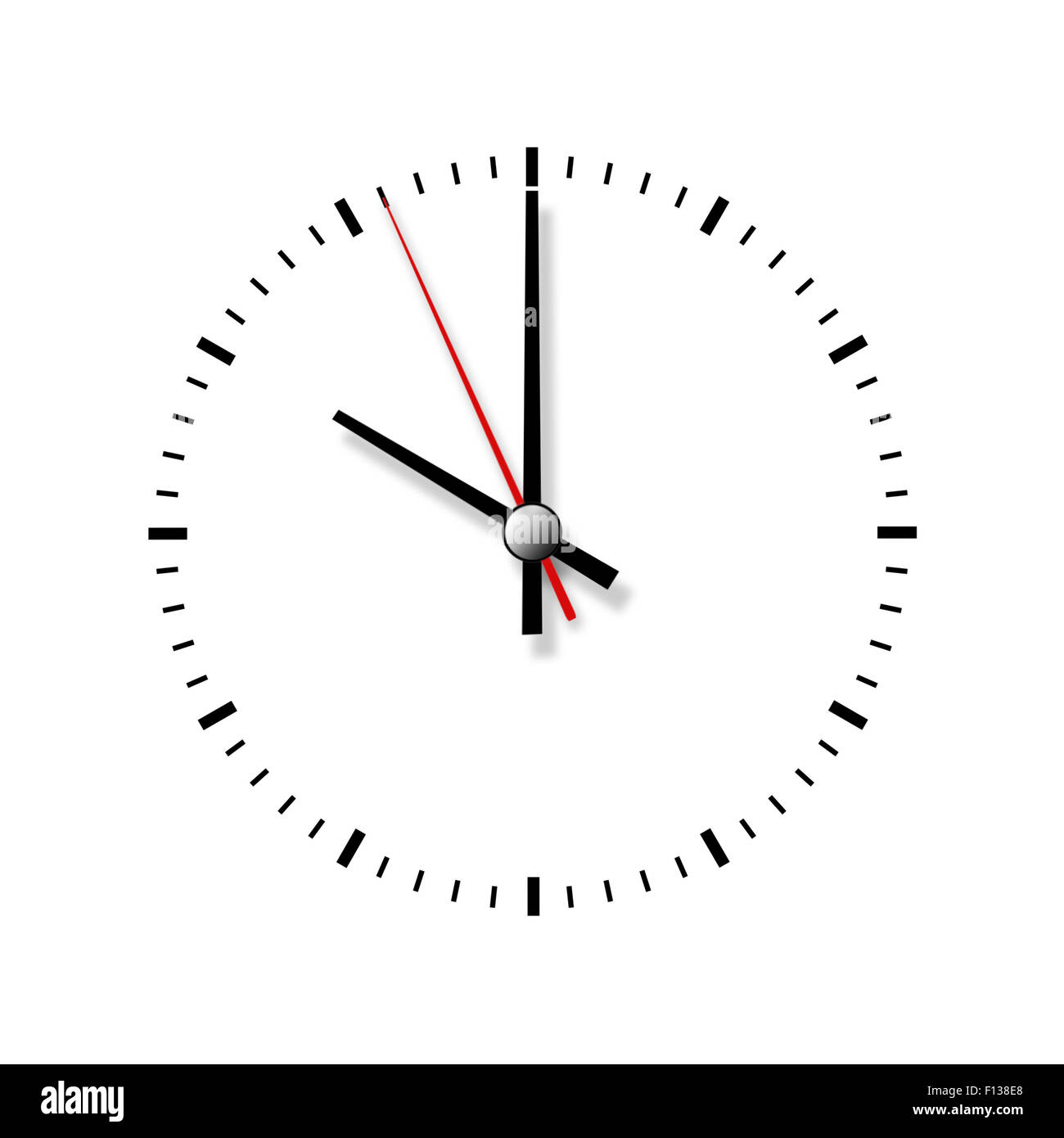 Clock without numbers isolated on white background. Closeup Stock Photo ...