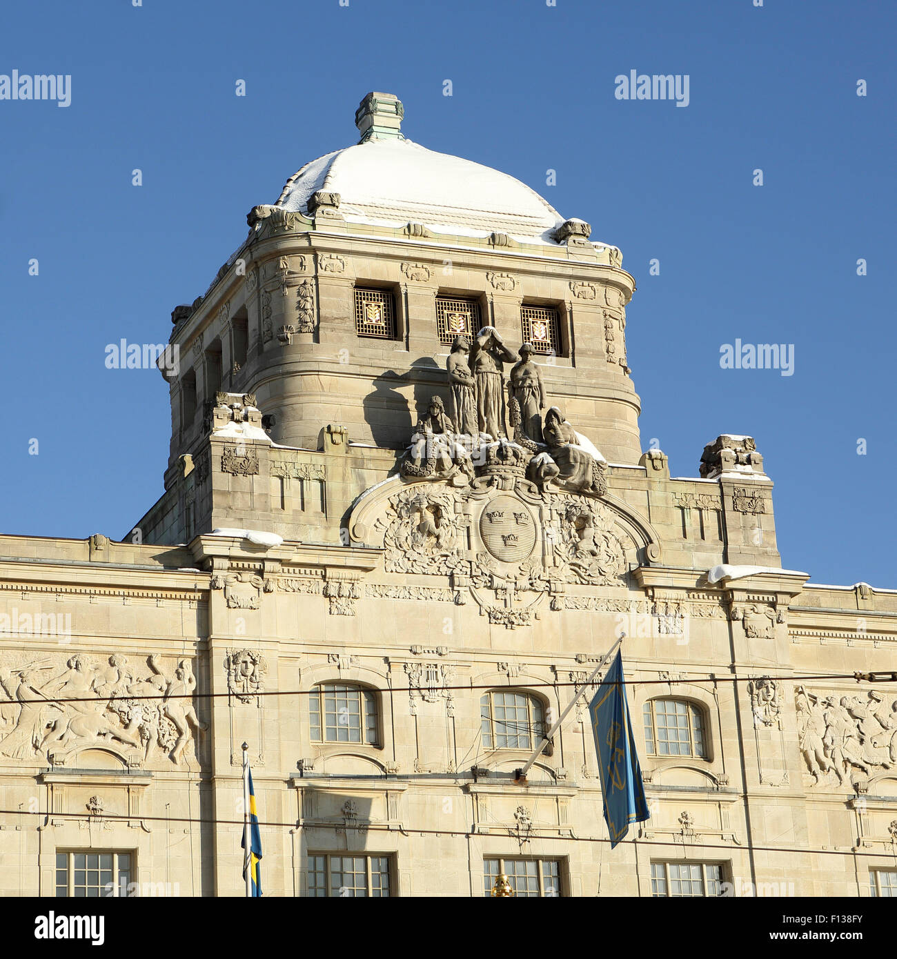 Detail of the facade of the Royal Dramatic Theatre (Kungliga Dramatiska ...