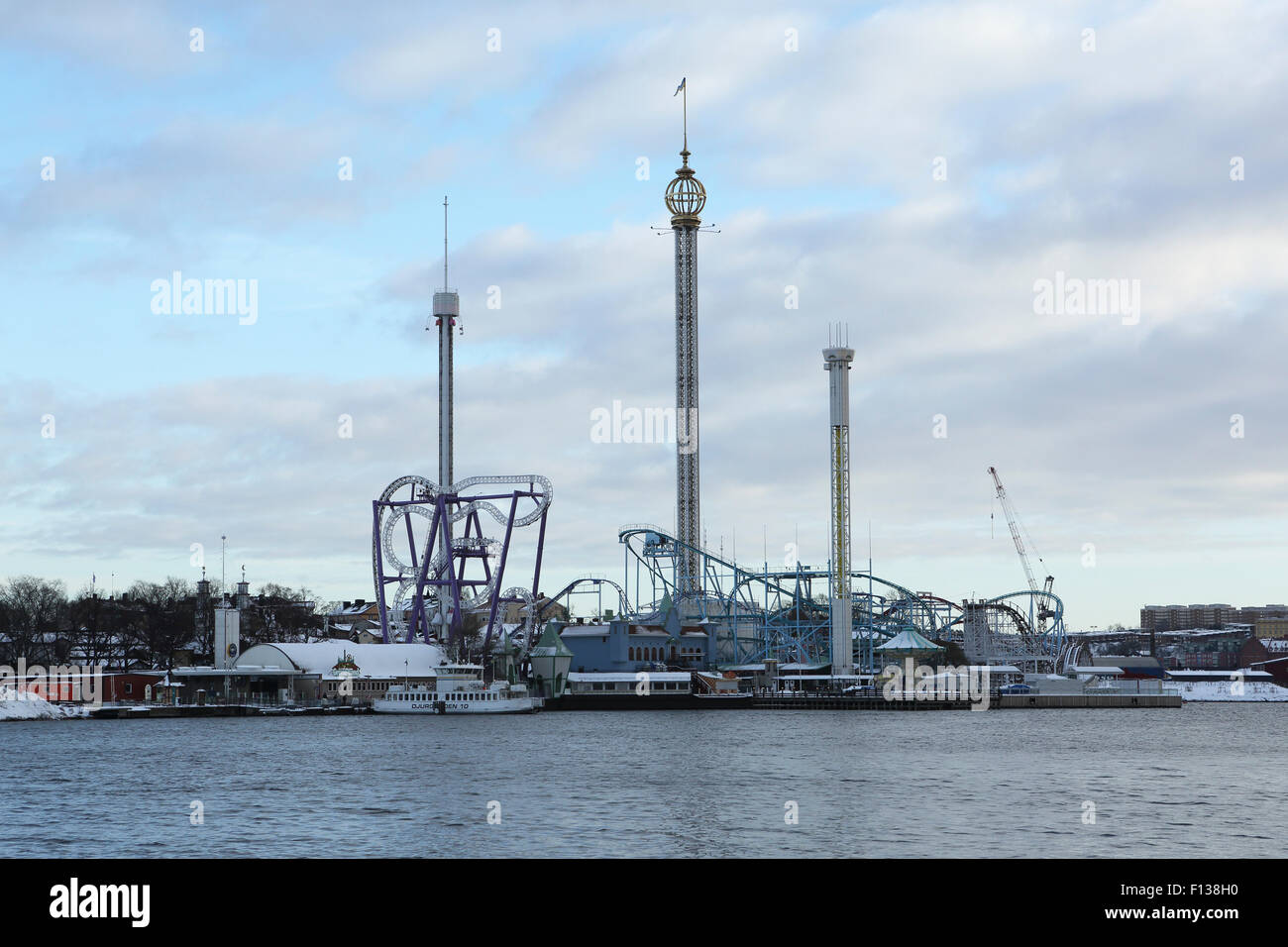 The Grona Lunds Tivoli, the waterfront fun fair in Stockholm, Sweden ...