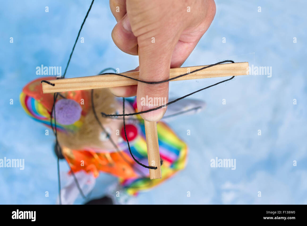 Hand With Puppet Stock Photo - Alamy