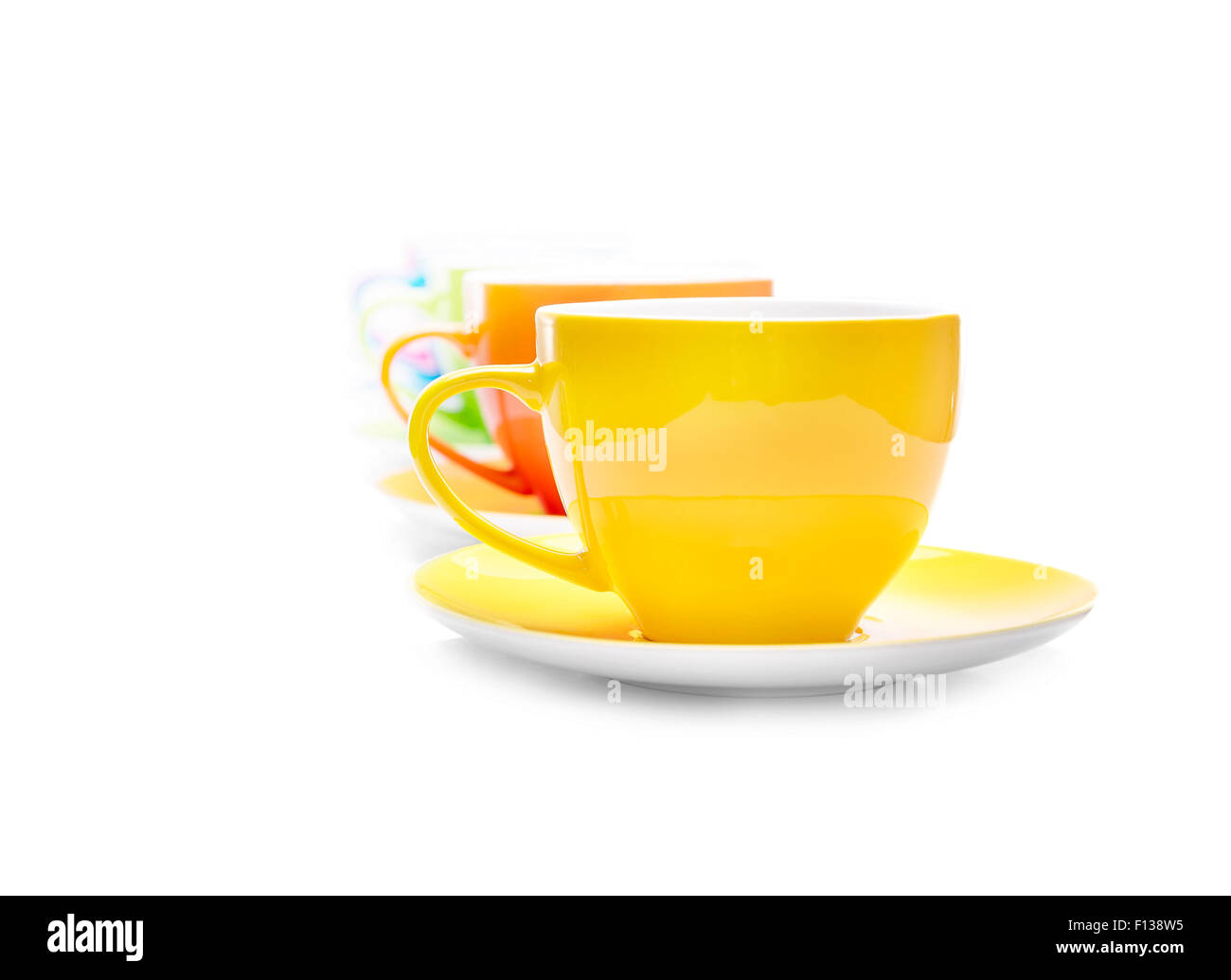 Yellow cup multi colored Cut Out Stock Images & Pictures - Alamy