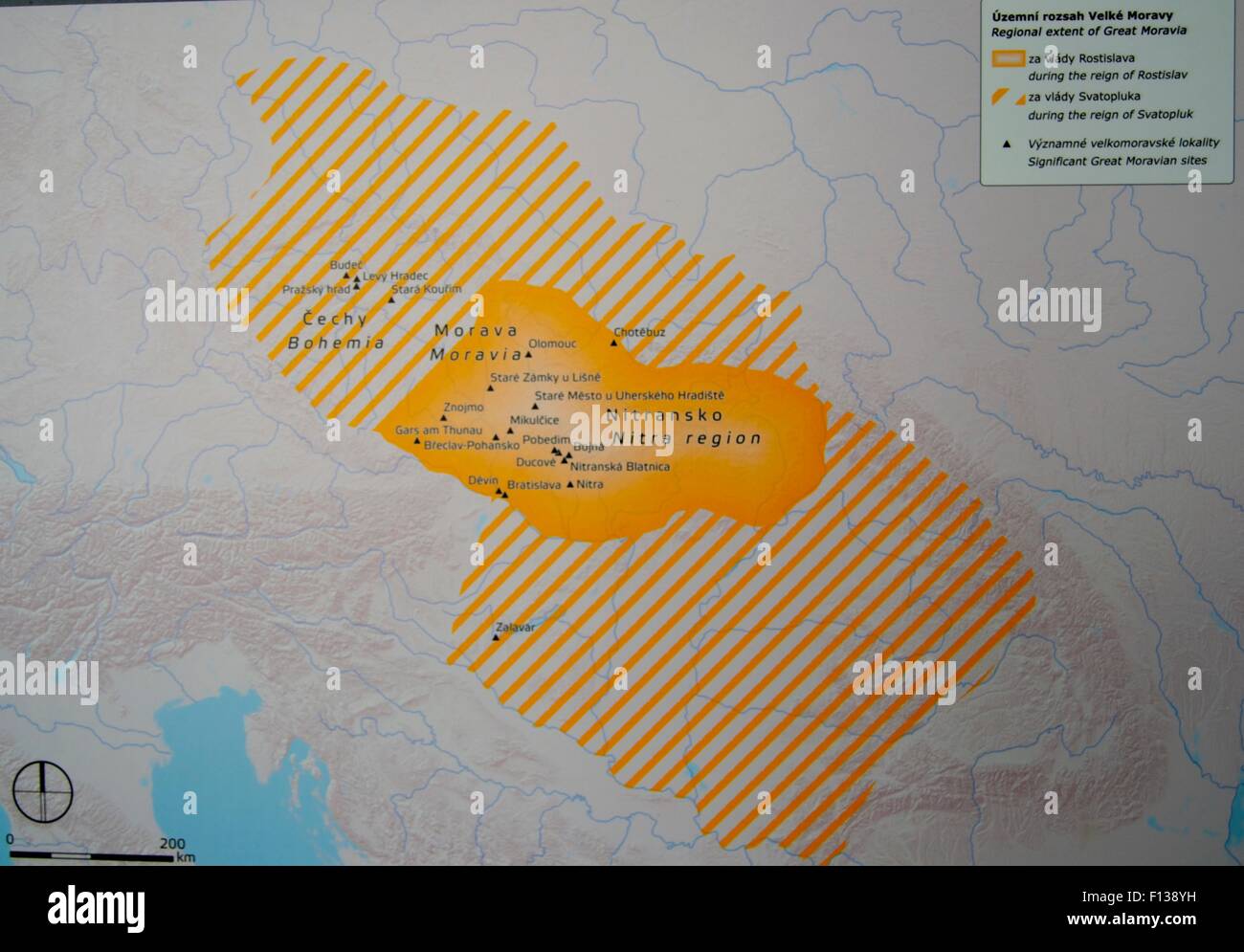 Ancient Slovak empire map Stock Photo - Alamy