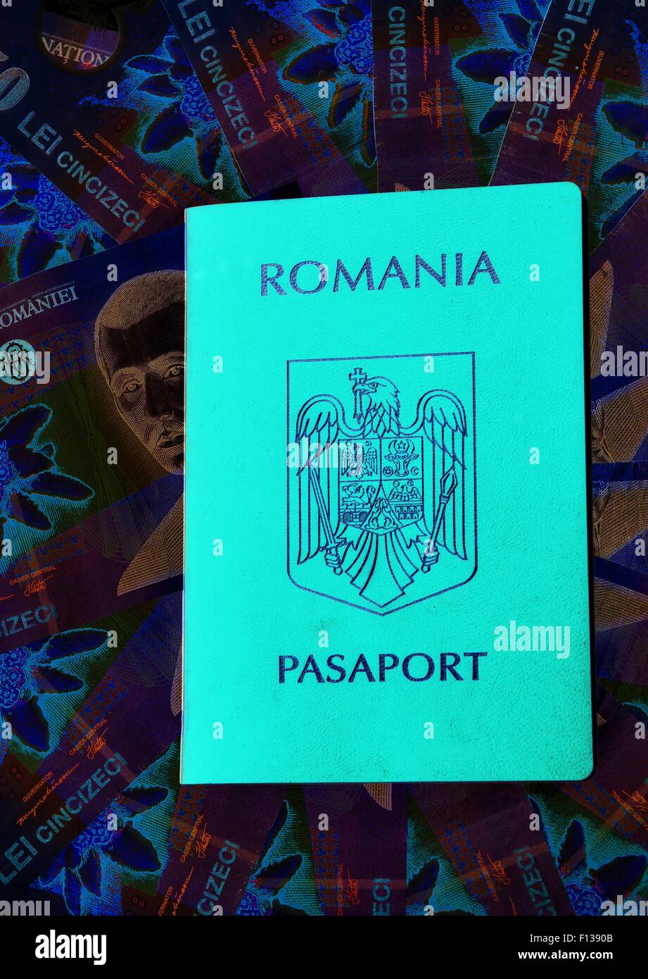 Romanian passport hi-res stock photography and images - Alamy