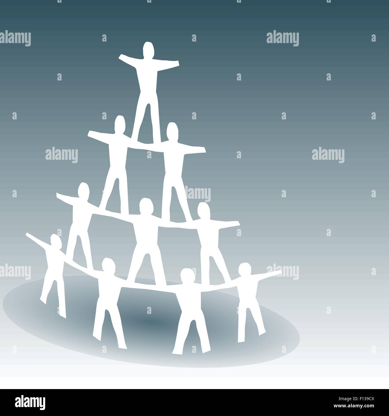 Paper People Pyramid with Space for Type Stock Vector Image & Art - Alamy