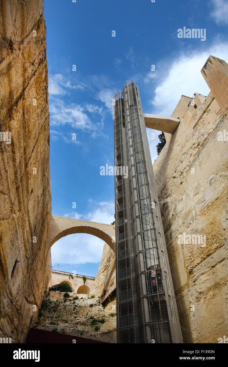 Barrakka Lift in Valletta, Malta Stock Photo - Alamy
