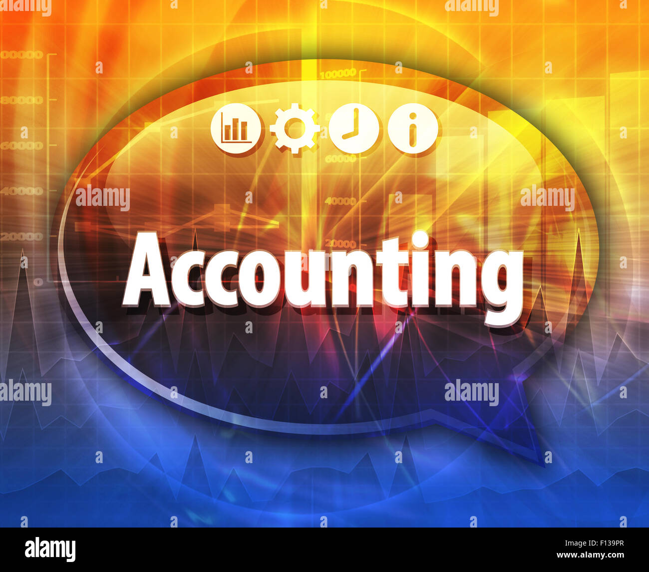 Speech bubble dialog illustration of business term saying Accounting ...