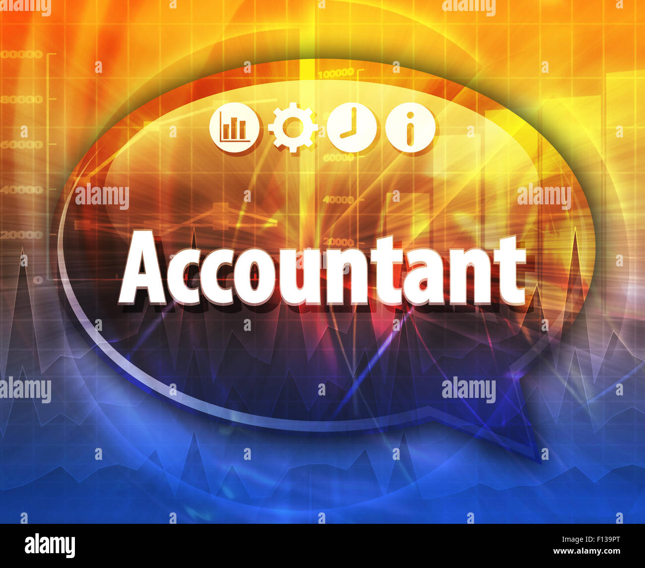 Speech bubble dialog illustration of business term saying Accountant ...