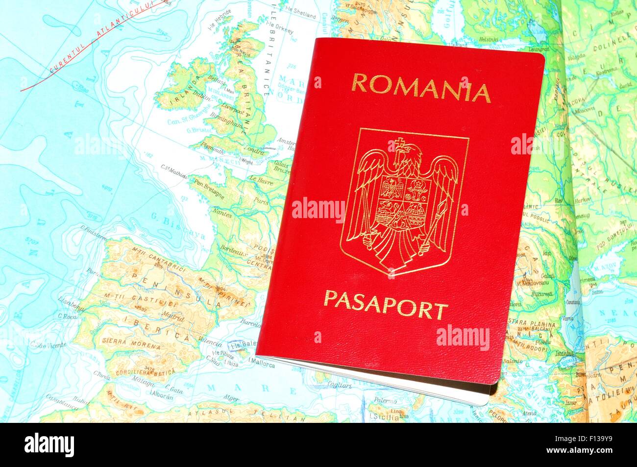 Romanian passport hi-res stock photography and images - Alamy