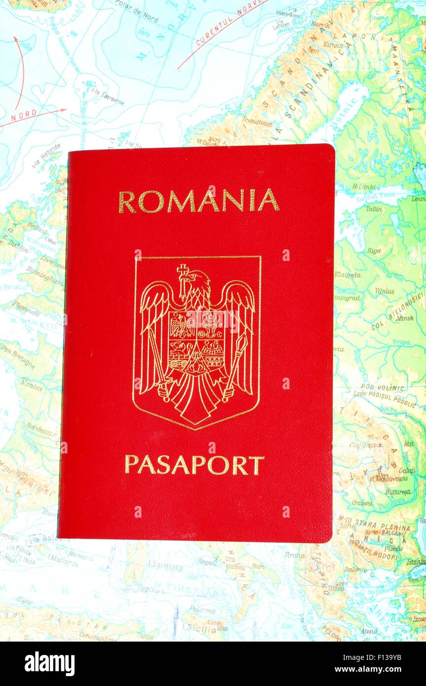 Romanian passport hi-res stock photography and images - Alamy