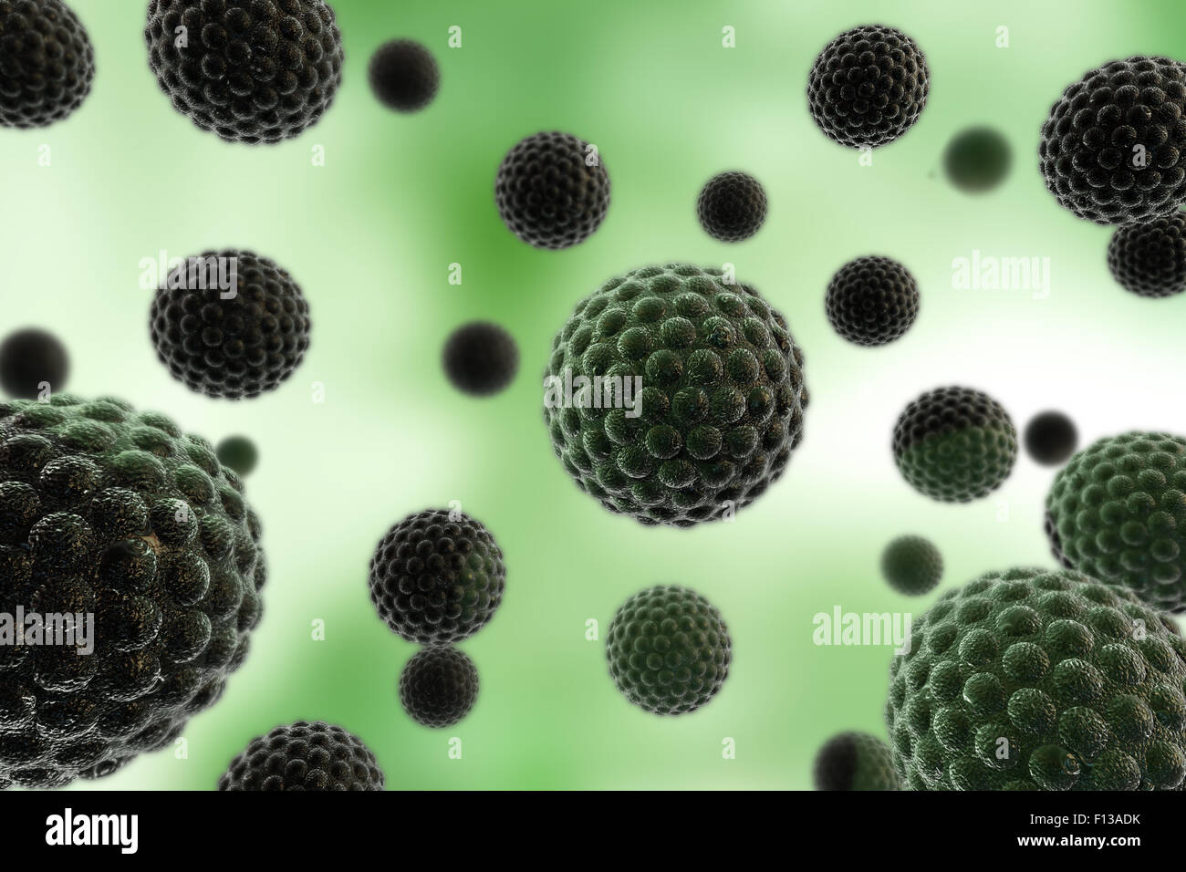 3D render virus cells science and medical concept Stock Photo - Alamy