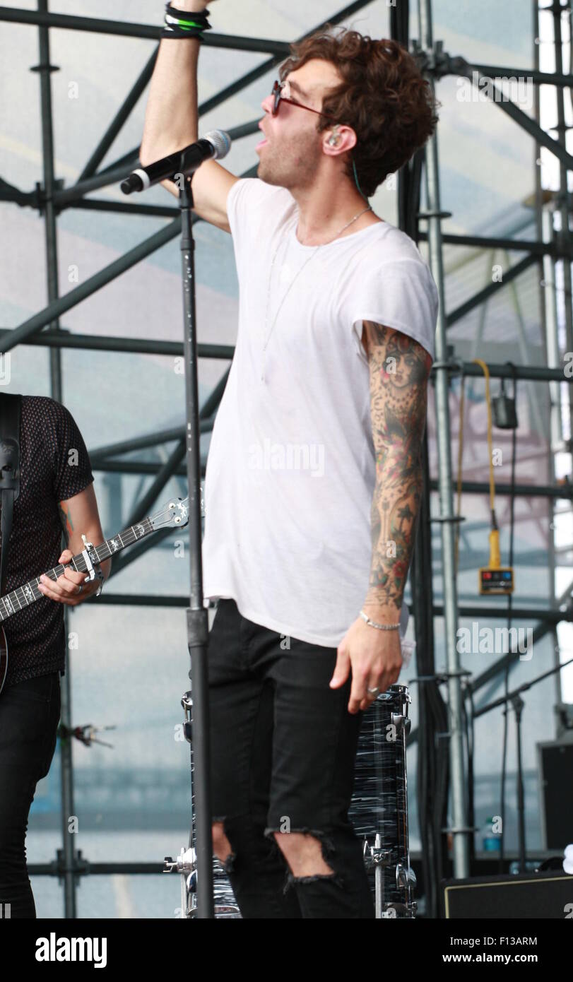 American Authors performing live at the TLC Summer Block Party at Penn ...