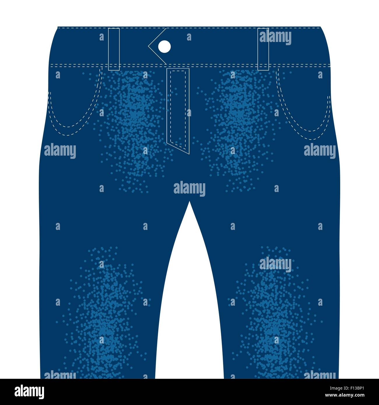 Denim pants isolated blue Stock Vector Images - Alamy