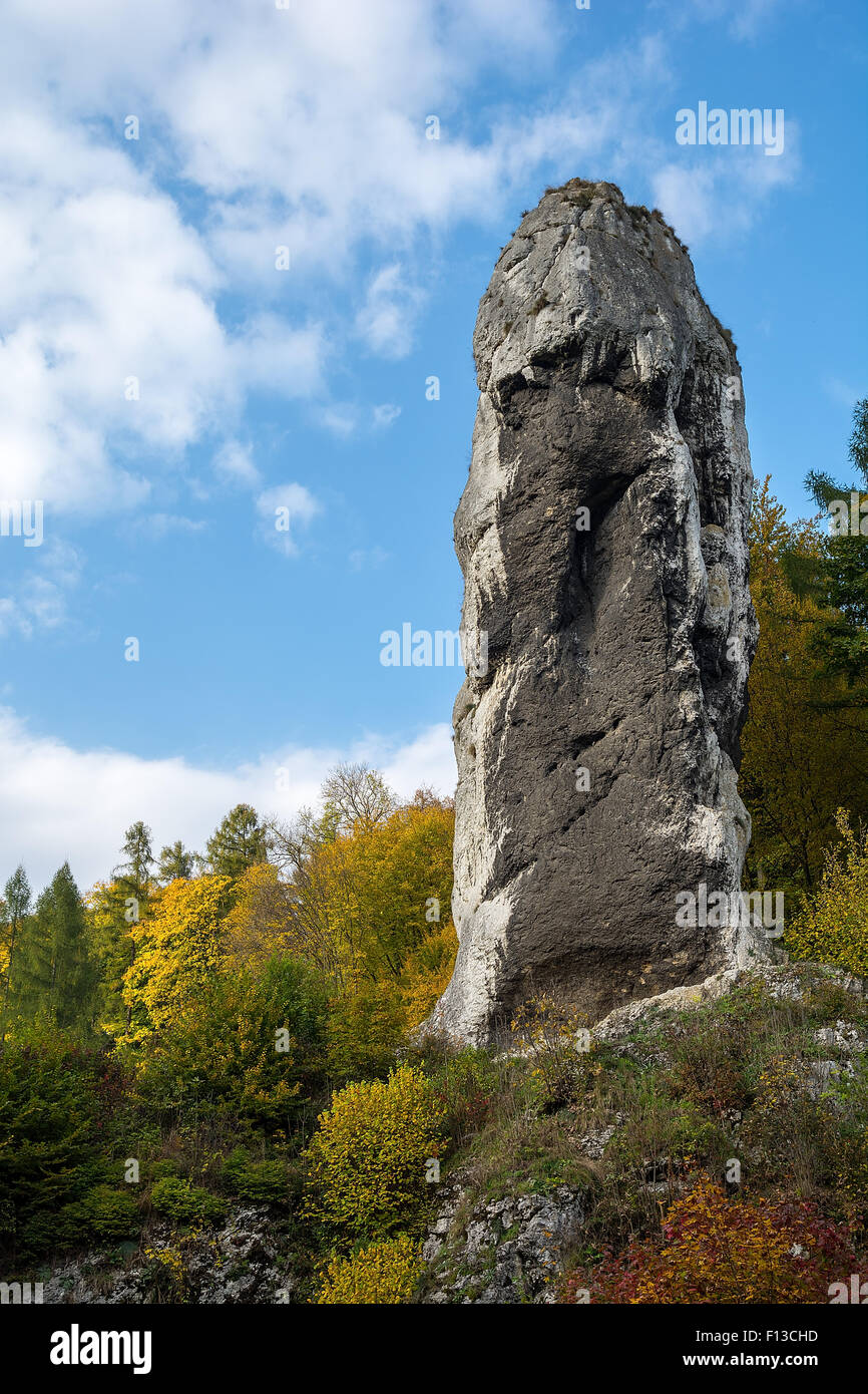 The rock "Hercules Mace" in Pieskowa Skala (Ojcowski National Park ...