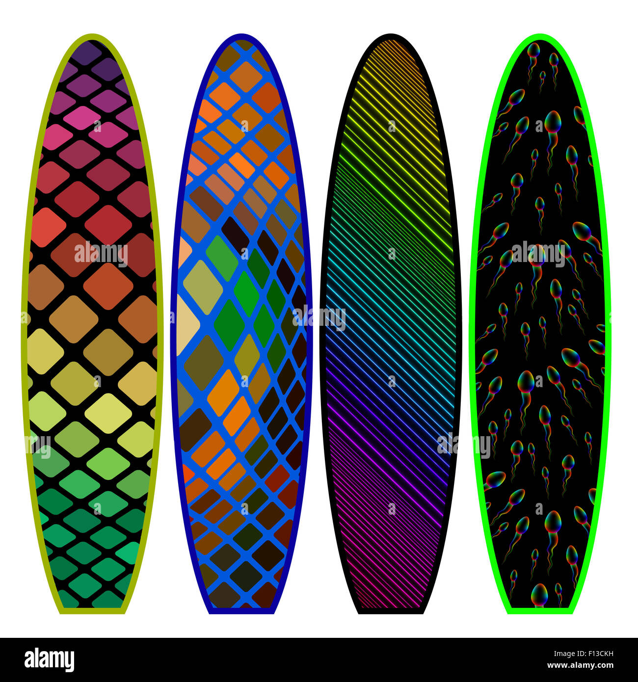 Decorative surfboards Cut Out Stock Images & Pictures - Alamy