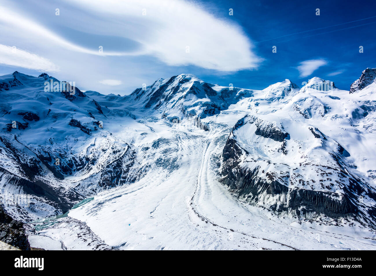 Views of the train ride to the Matterhorn, Zermatt, Switzerland Stock ...