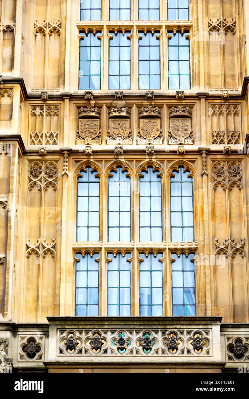 in london old historical parliament glass window structure and sky ...