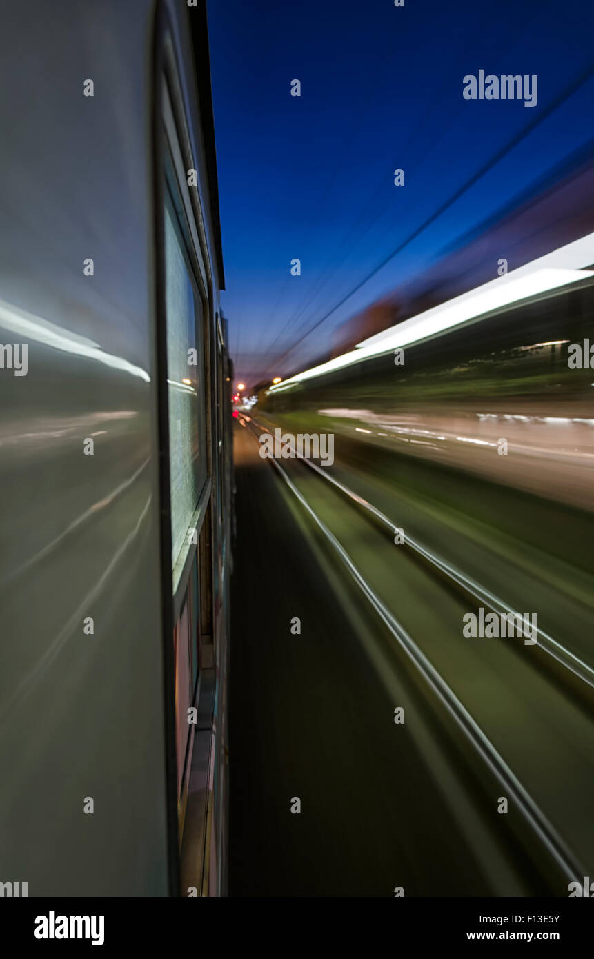 Beam of light from the train window Stock Photo - Alamy