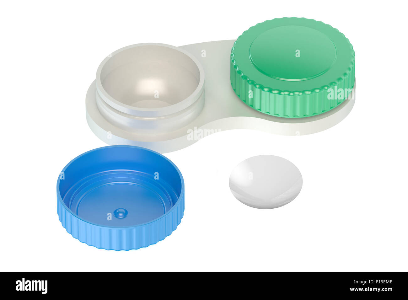 Contact lenses case isolated on white background Stock Photo - Alamy