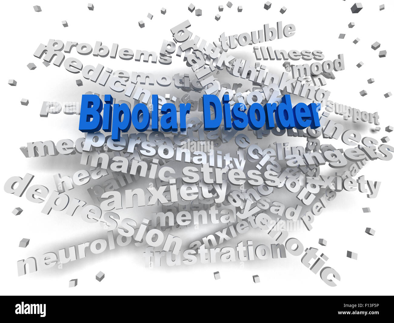 3d image Bipolar disorder issues concept word cloud background Stock ...