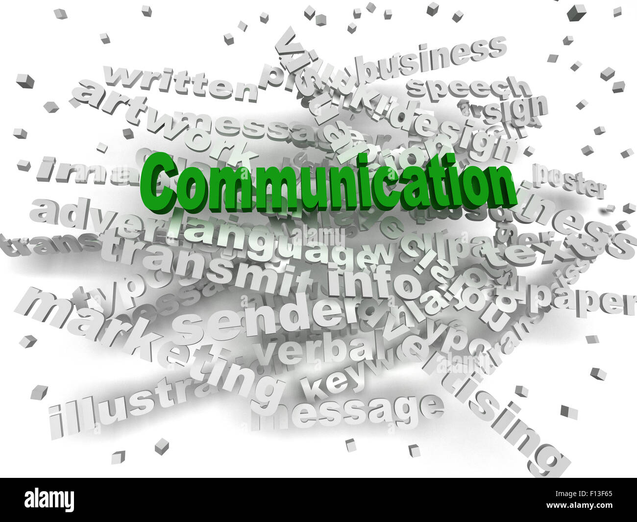 3d image Communication word cloud concept Stock Photo - Alamy