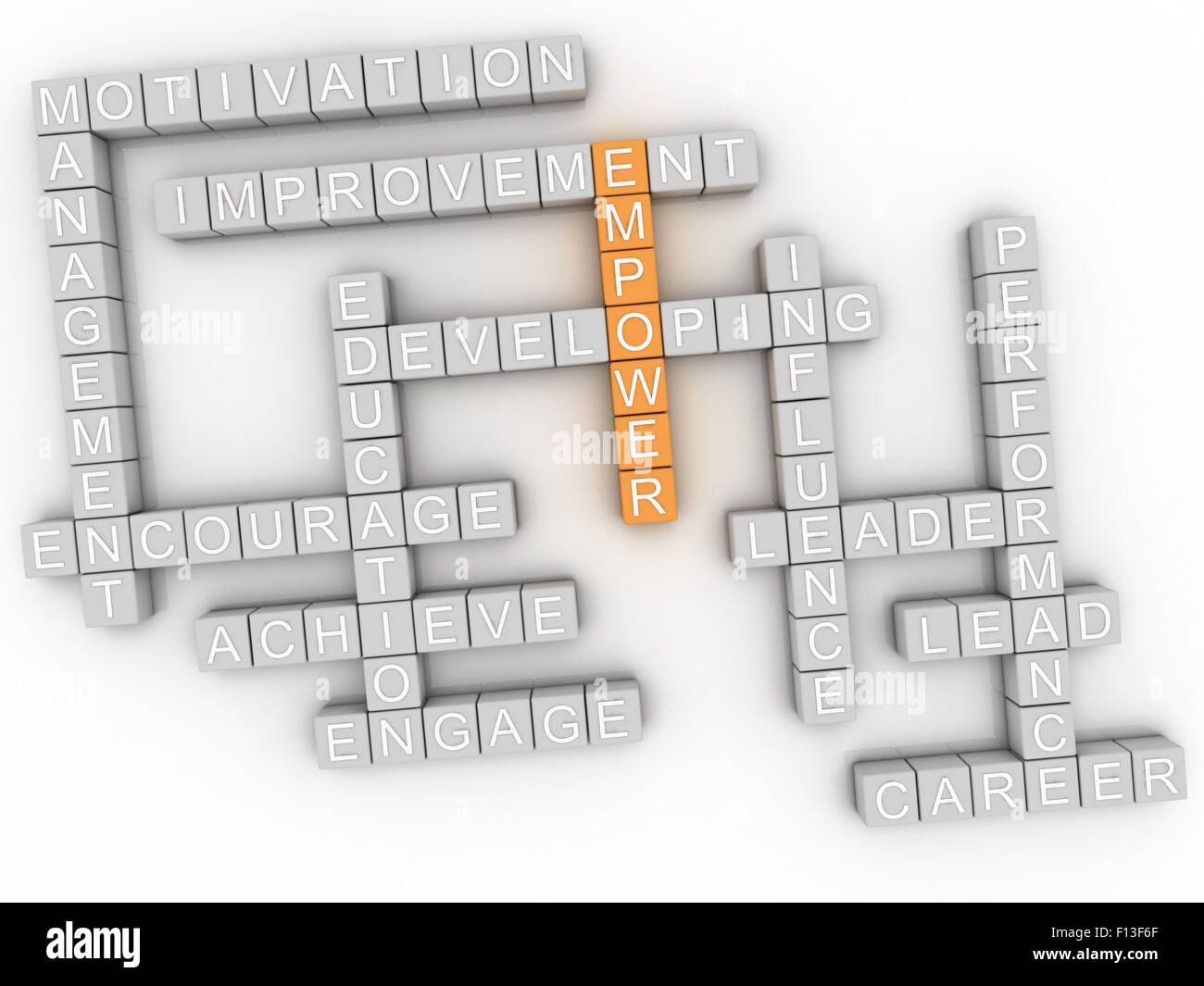 3d image Empower word cloud concept Stock Photo - Alamy