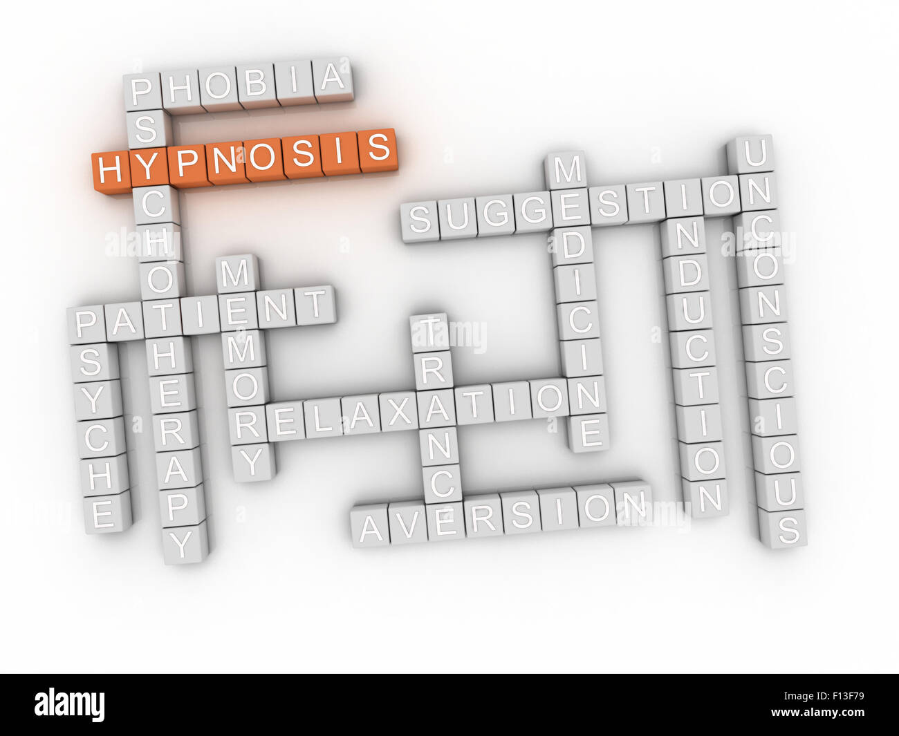 3d image Hypnosis issues concept word cloud background Stock Photo - Alamy
