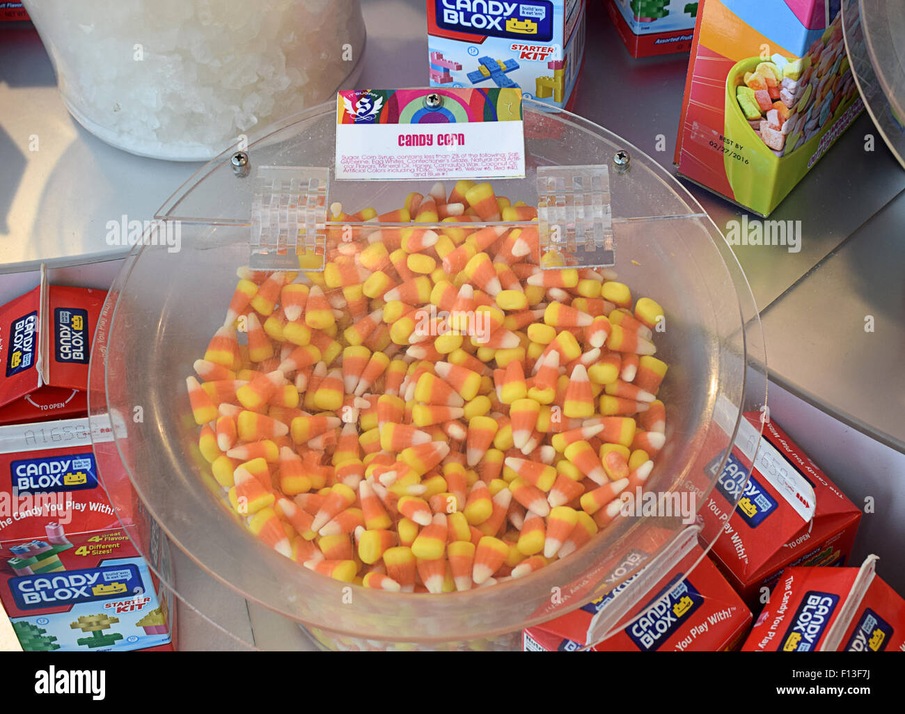 Candy corn for sale by the pound at IT'SUGAR candy shop in Coney Island ...