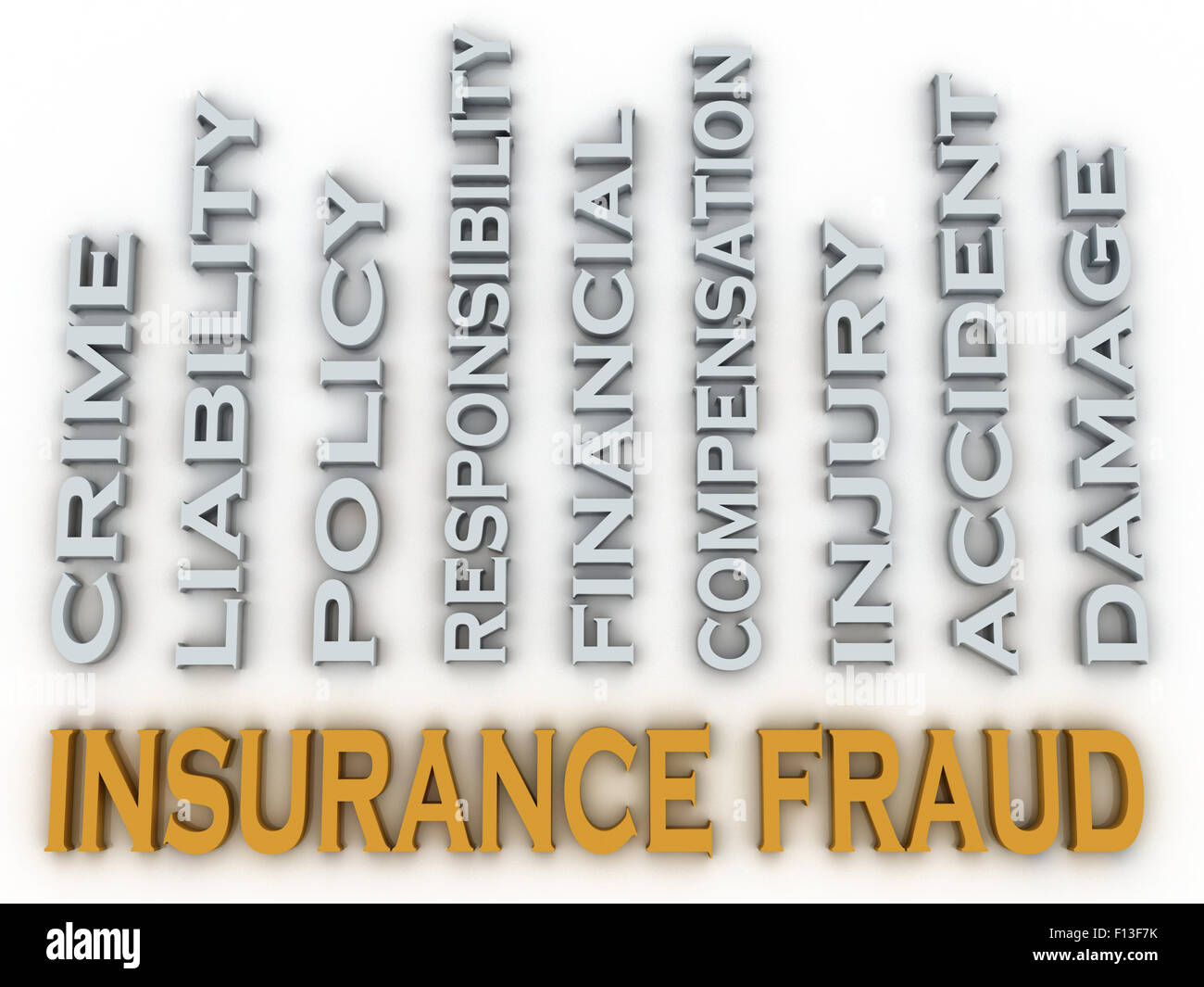 3d image Insurance fraud issues concept word cloud background Stock ...