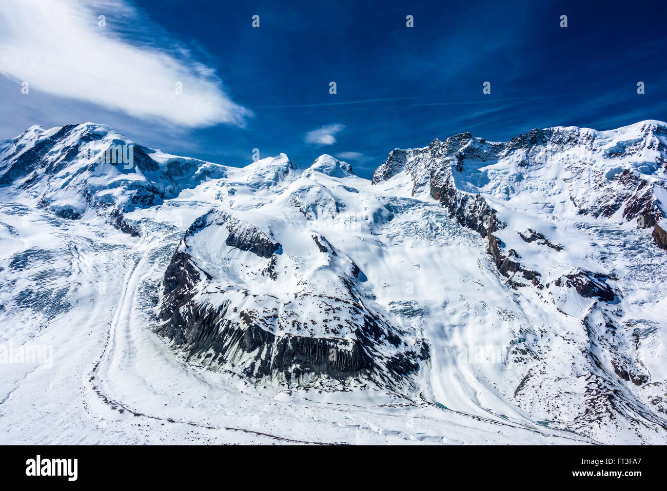 Views of the train ride to the Matterhorn, Zermatt, Switzerland Stock ...