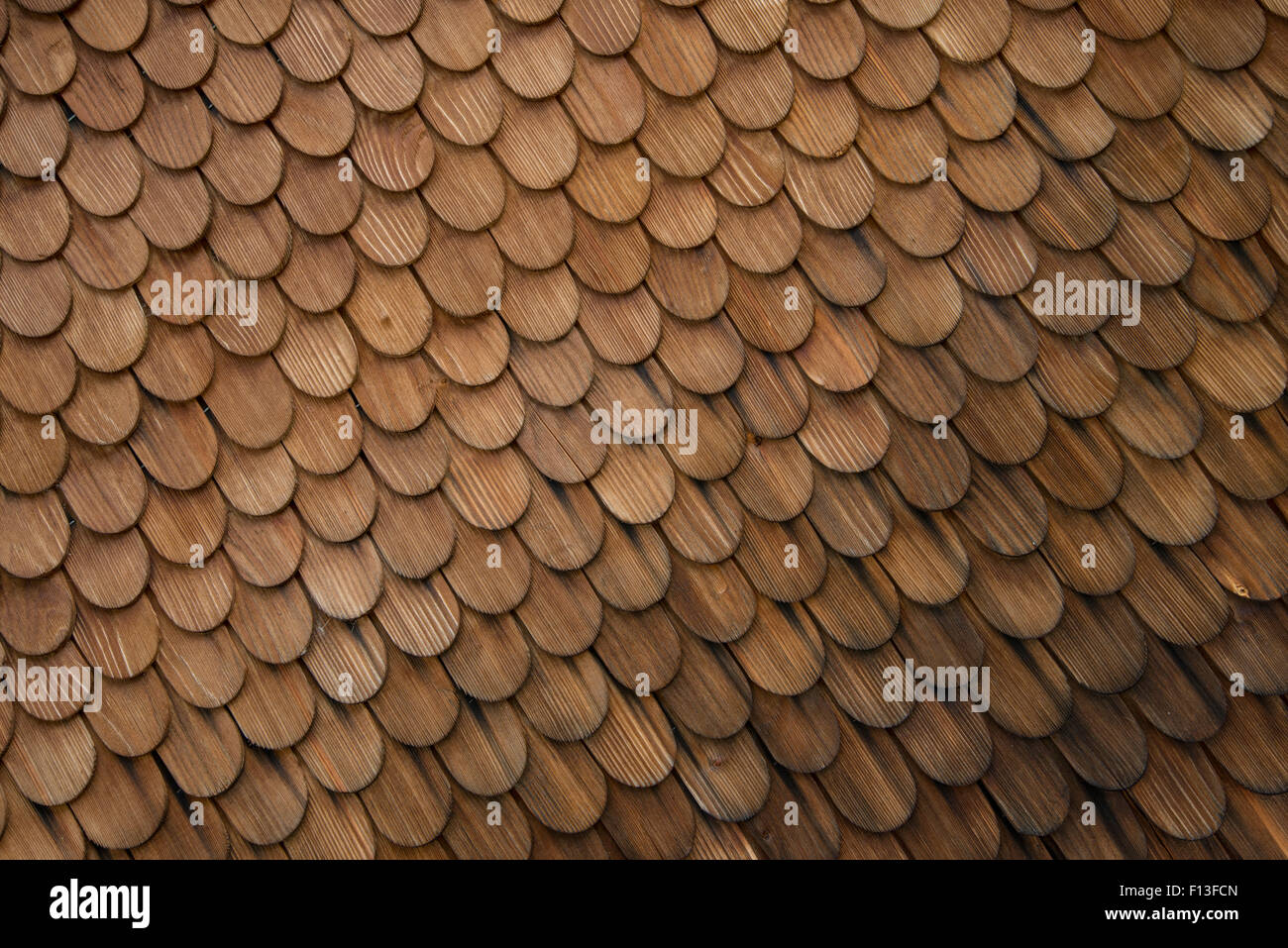 Patterns in Larch shingles Stock Photo - Alamy