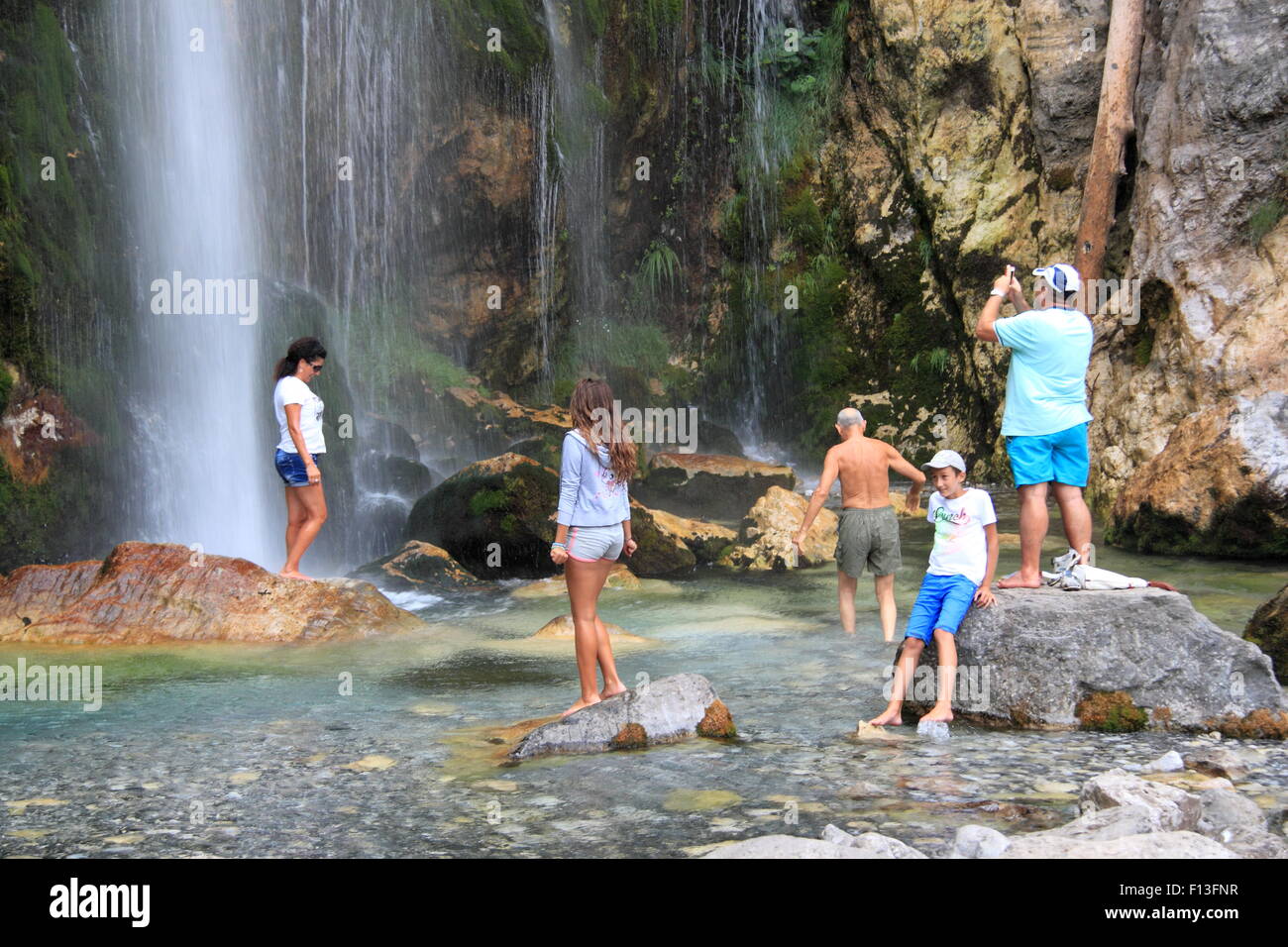 Grunas waterfall thethi national park hi-res stock photography and ...
