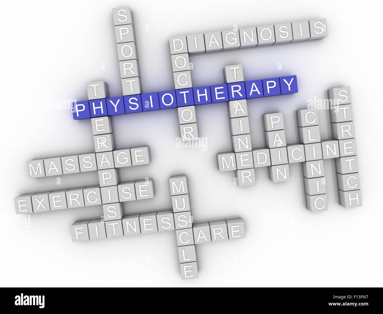 3d image Physiotherapy word cloud concept Stock Photo - Alamy