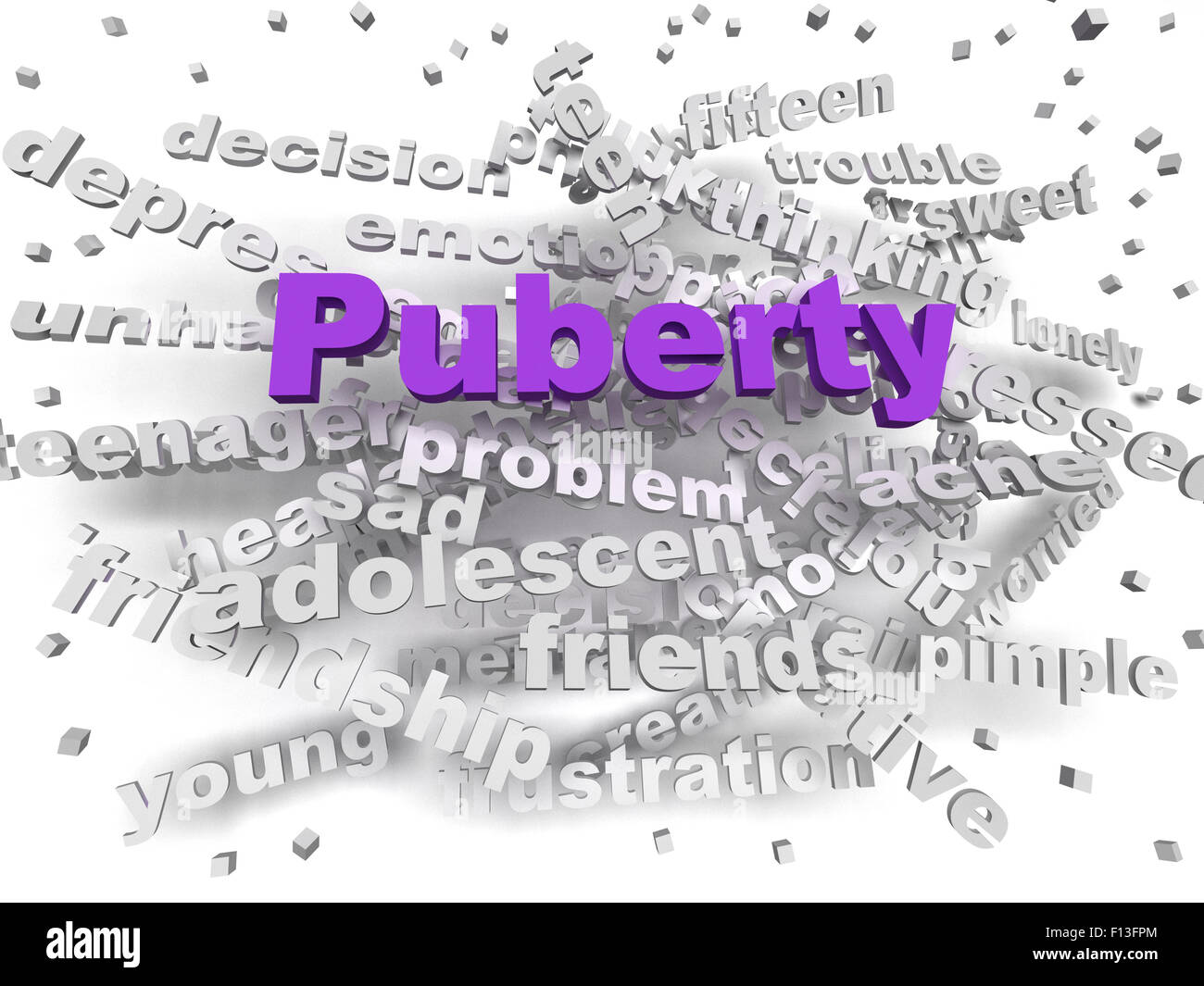 3d image Puberty word cloud concept Stock Photo - Alamy