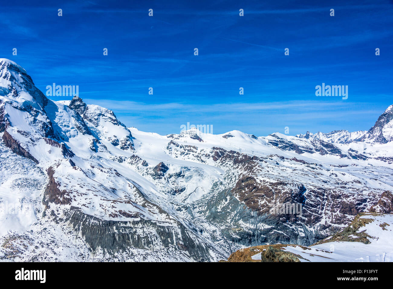 Views of the train ride to the Matterhorn, Zermatt, Switzerland Stock ...