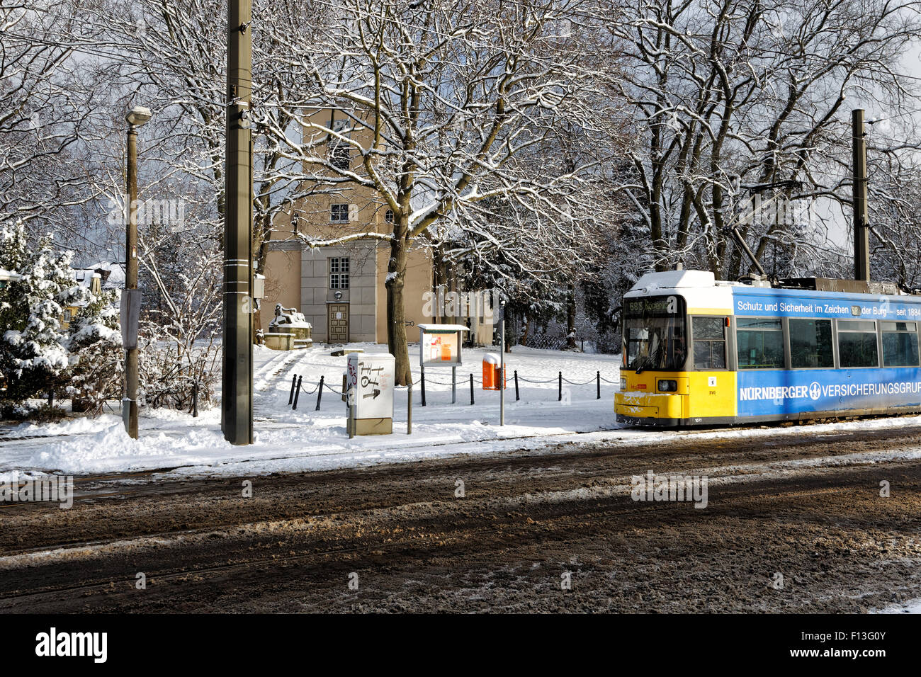 Berlin germany tram in snow hi-res stock photography and images - Alamy