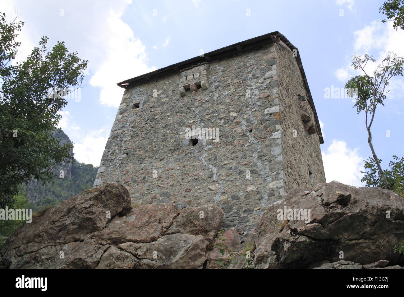 Blood feud or Lock-in Tower at Thethi, Thethi National Park, Shkodra ...