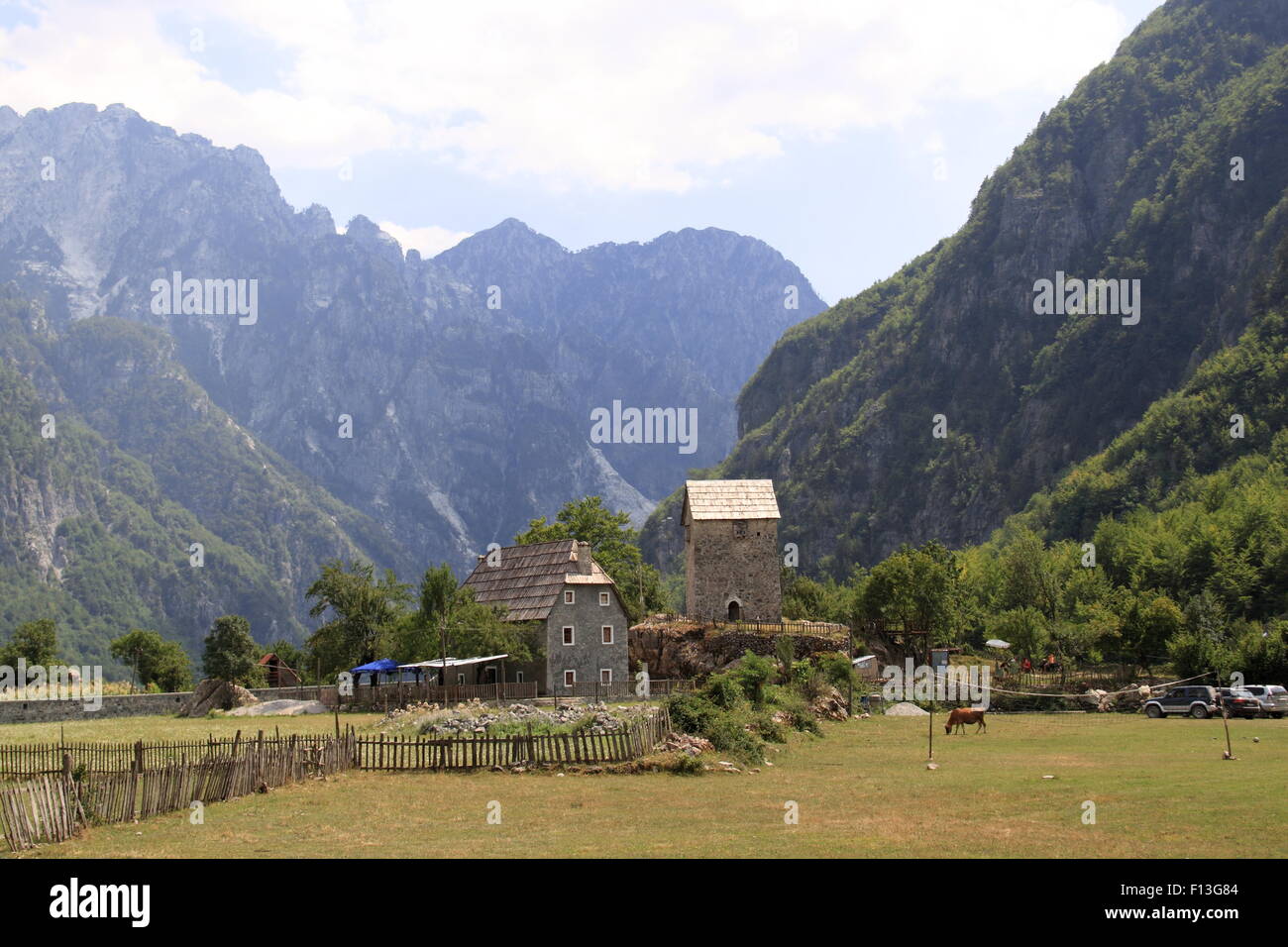 Blood feud or Lock-in Tower at Thethi, Thethi National Park, Shkodra ...