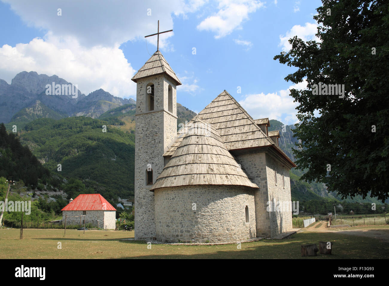 Roman Catholic church at Thethi, Thethi National Park, Shkodra ...